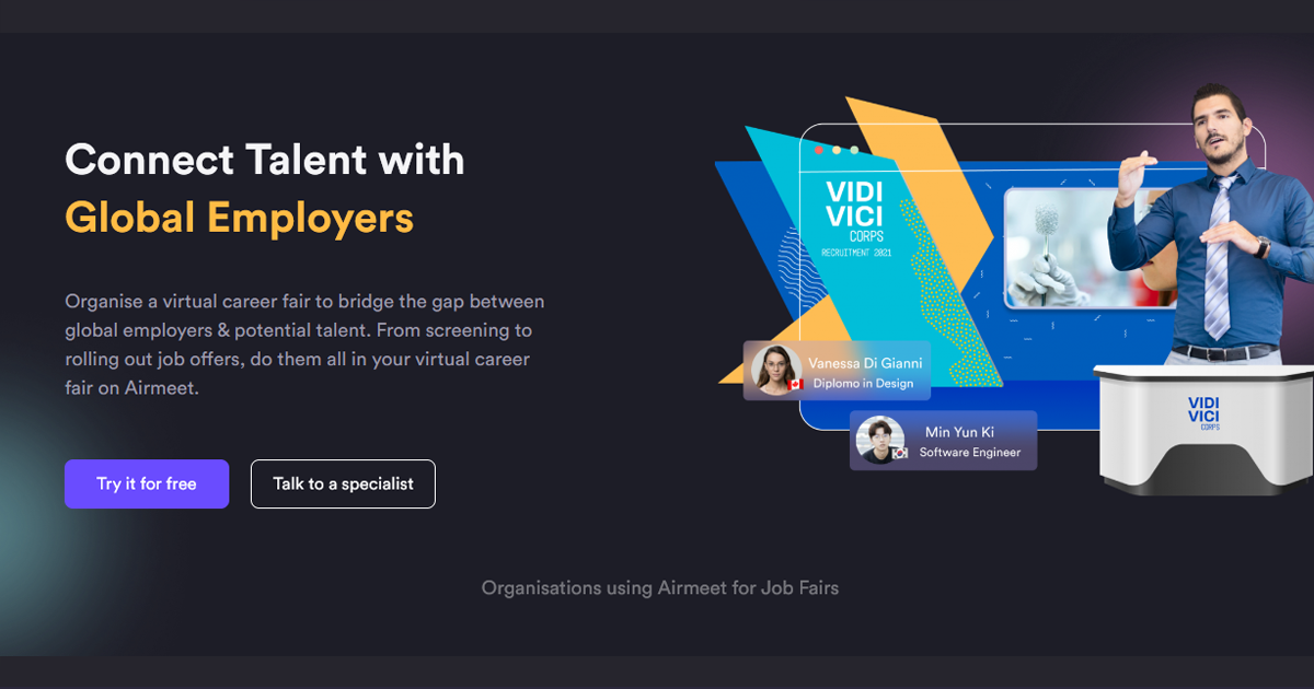Connect Talent With Employers on Virtual Job Fairs | Airmeet