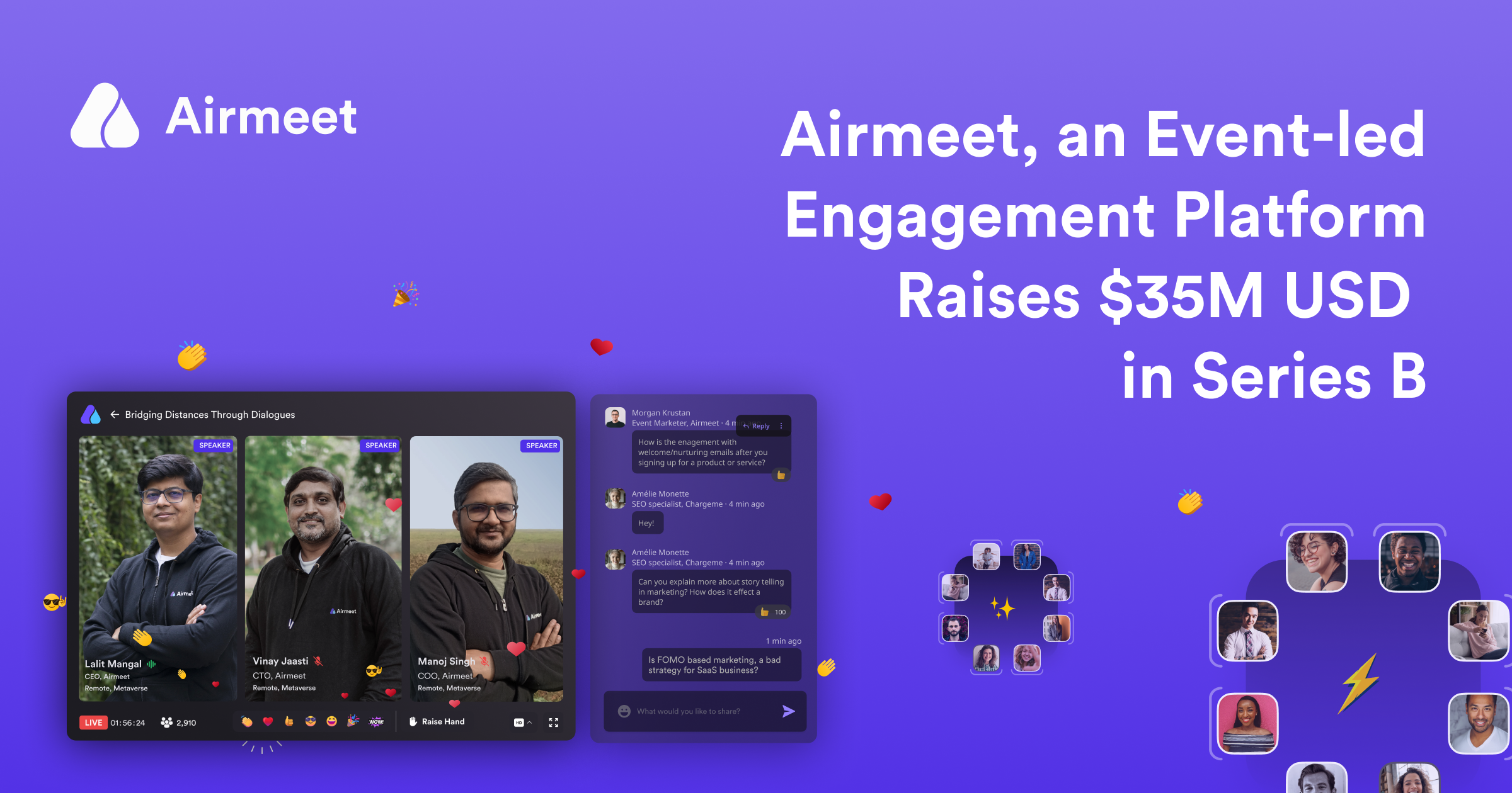 Airmeet, an Event-led Engagement Platform Raises $35M USD Series B