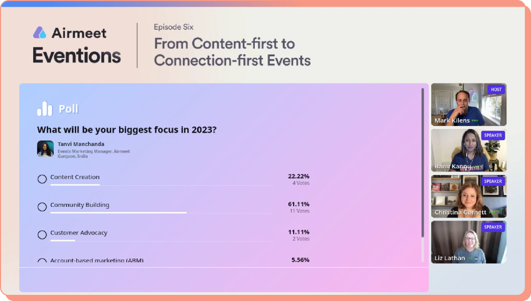 Making The Case for Connections Over Content in Virtual Events